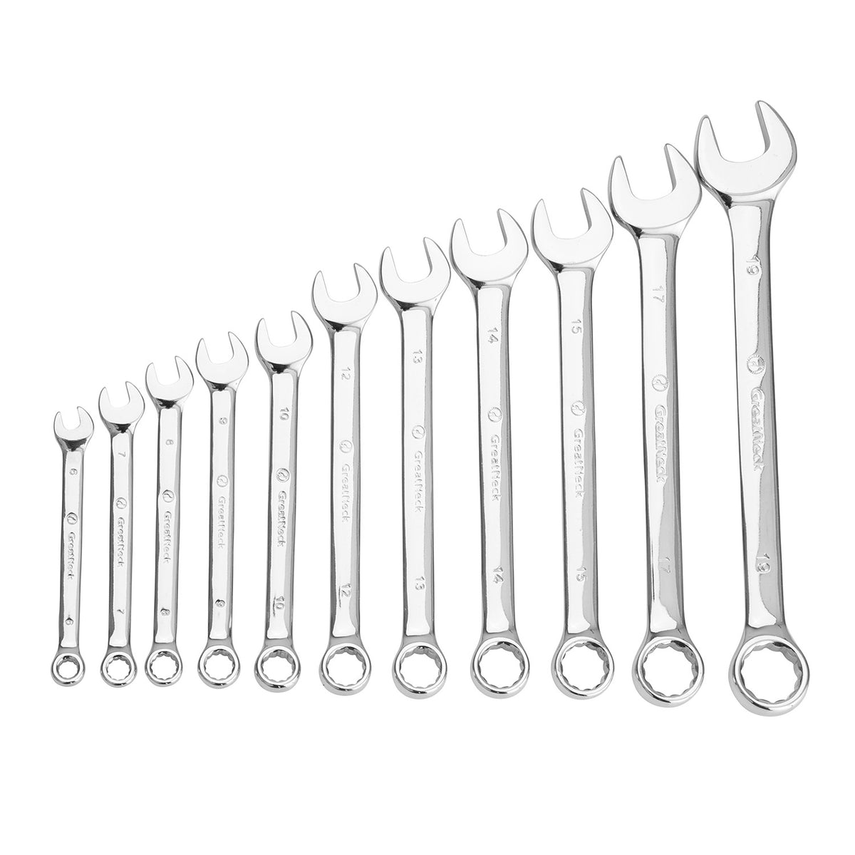 GreatNeck 51005 Combination Wrench Metric Set (11 Piece) with Rack ...