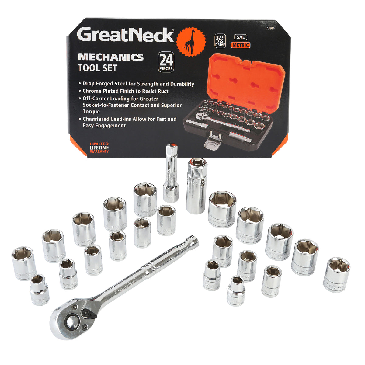 GreatNeck 73804 Mechanics Tool Set – GreatNeckTools
